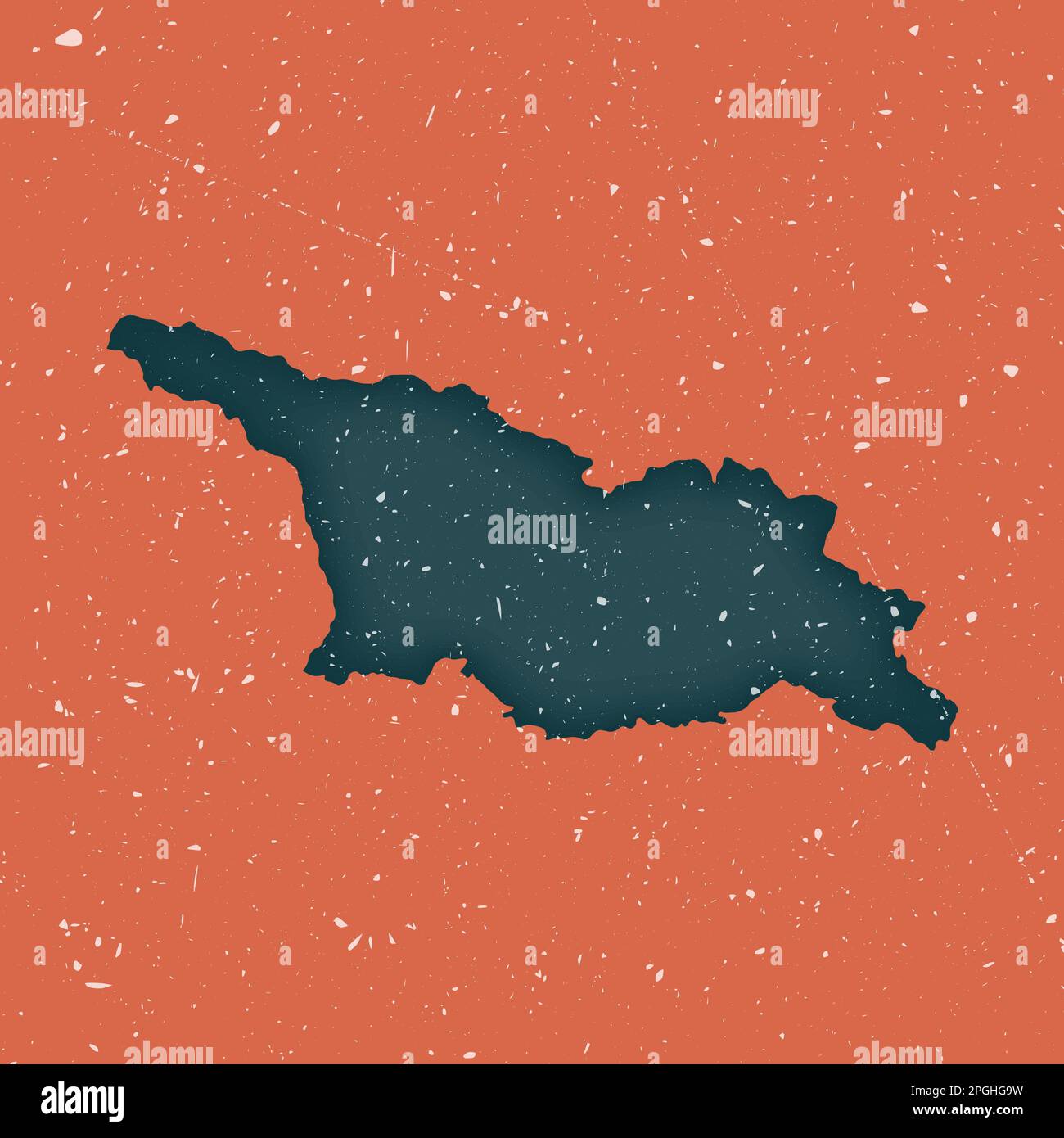 Georgia vintage map. Grunge map of the country with distressed texture ...