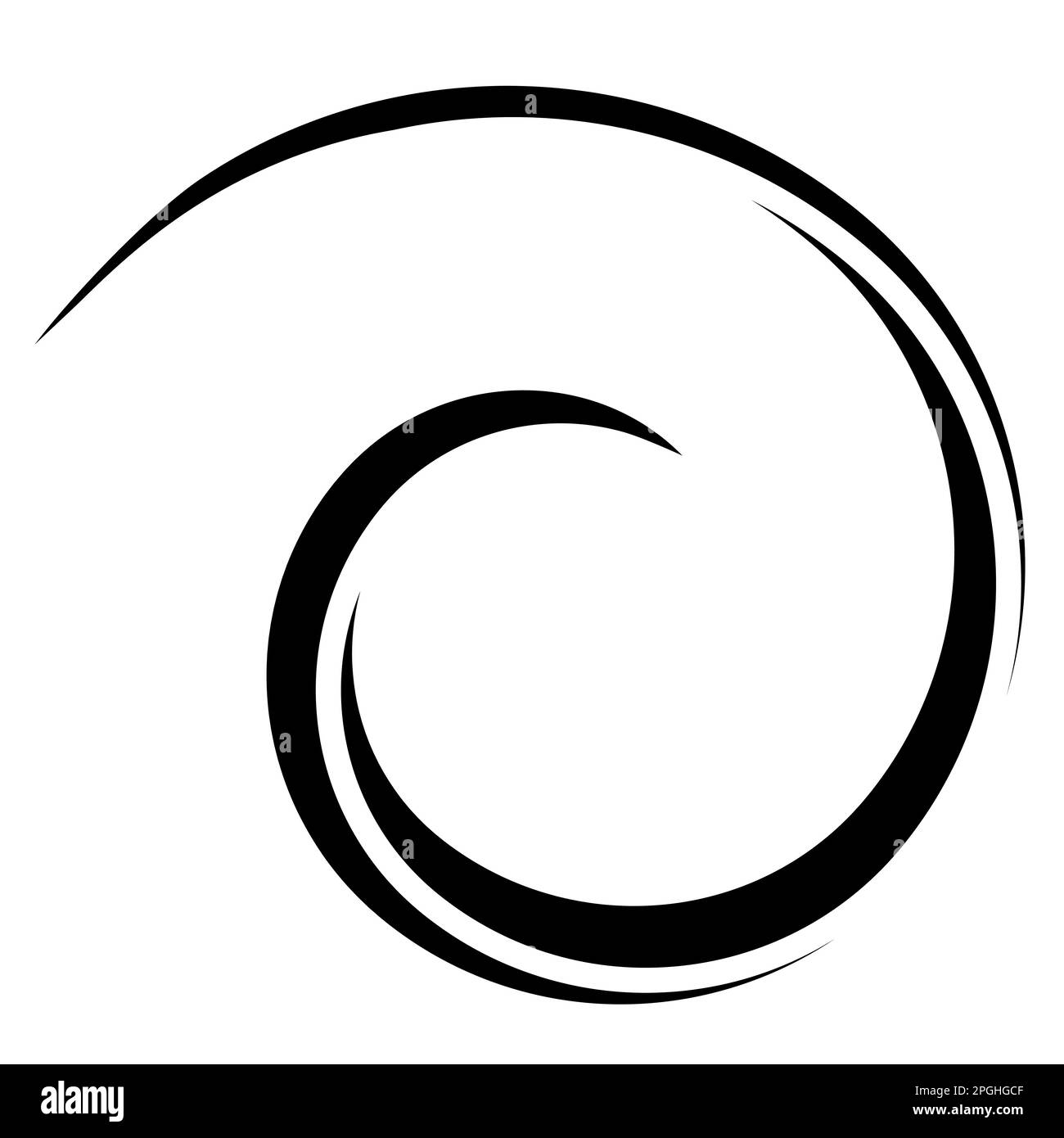 Spiral vortex twister, abstract curve logo light, wave energy magic ...