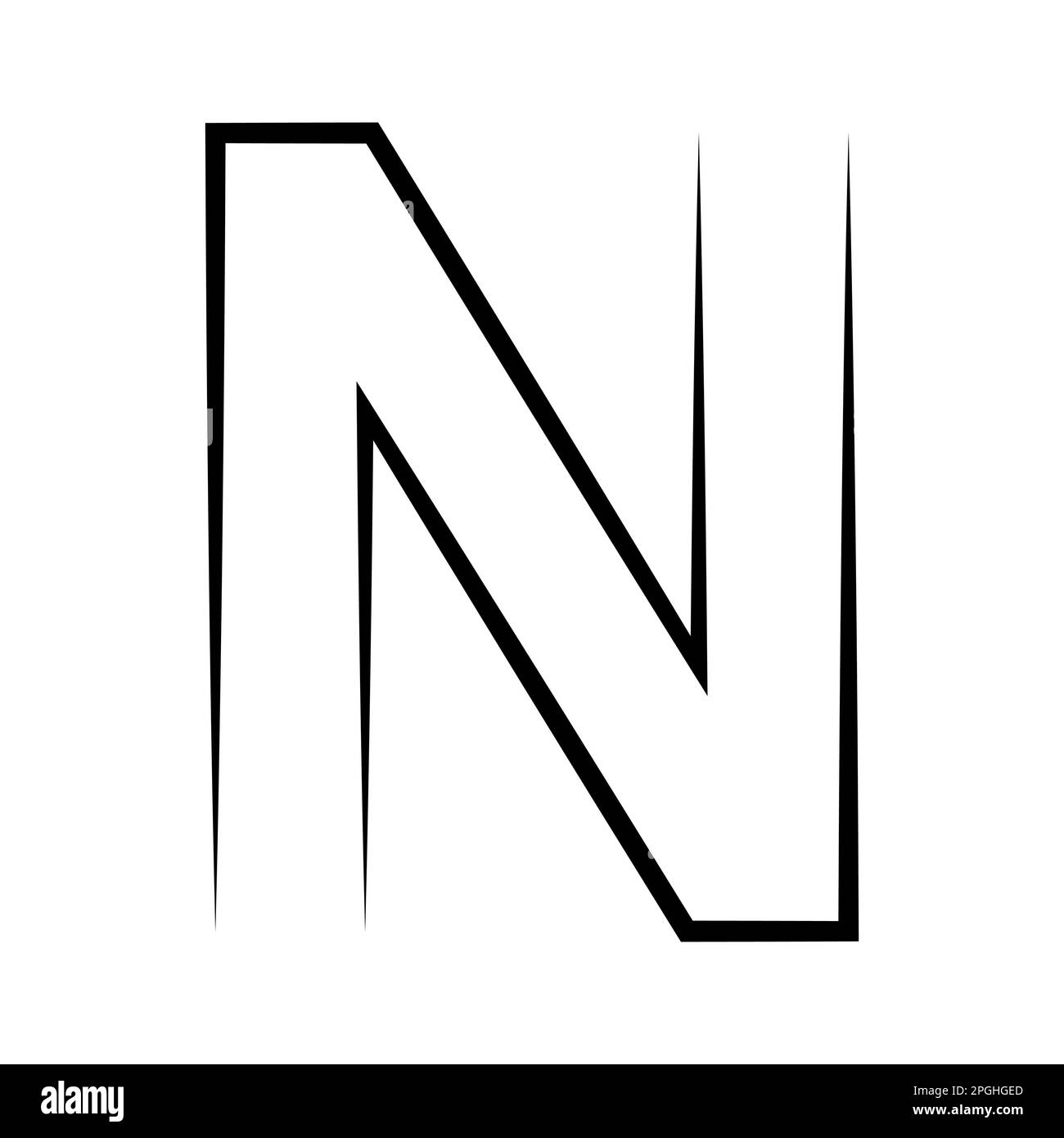 N logo studio, letter n design icon logotype technology font Stock ...