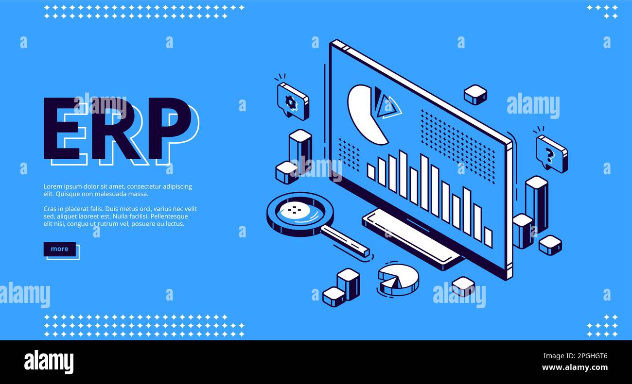 ERP, enterprise resource planning isometric landing page. Productivity ... ERP, enterprise resource planning isometric landing page. Productivity ...