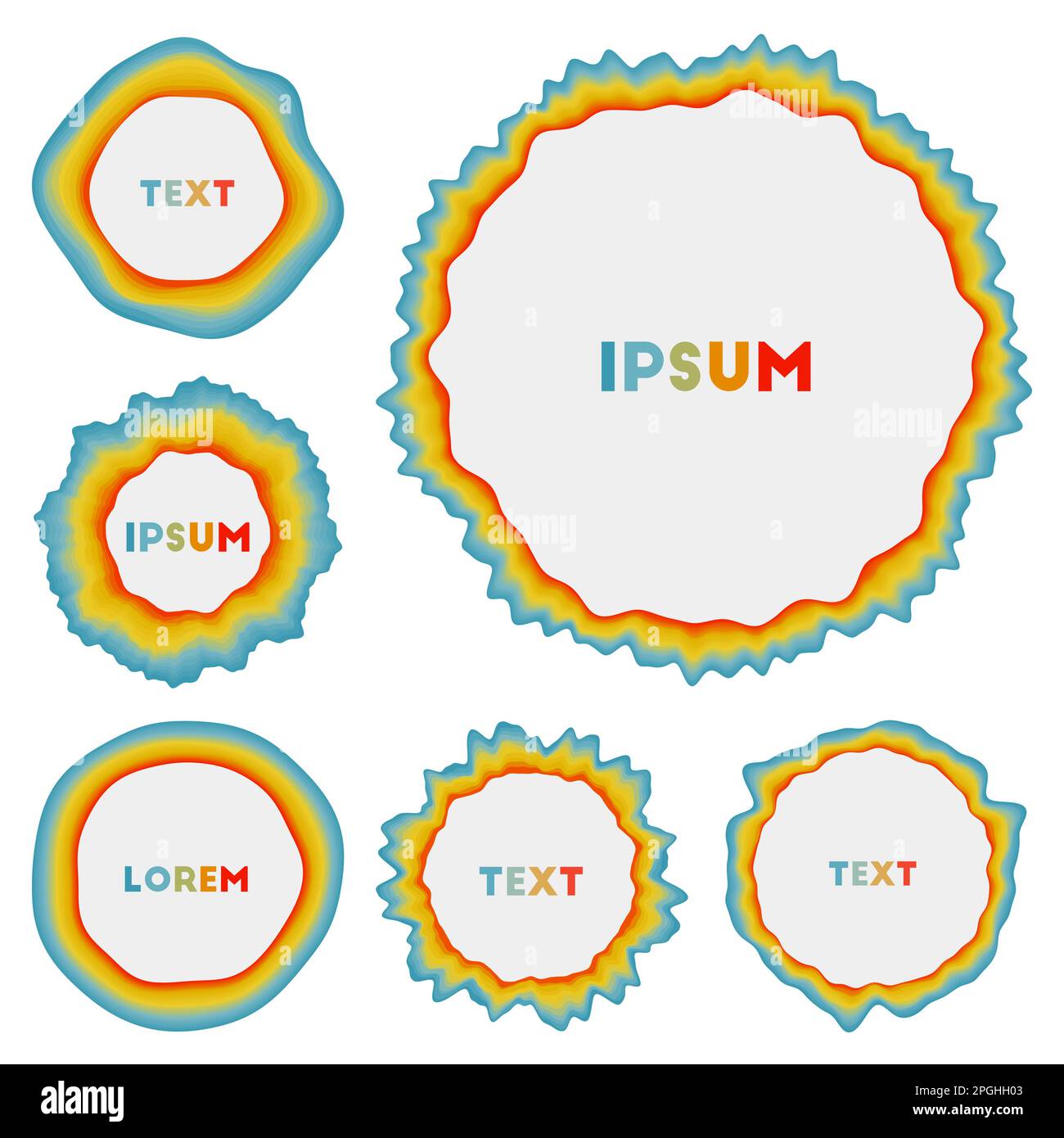 Round logos collection. Attractive circular backgrounds. Stylish vector ...