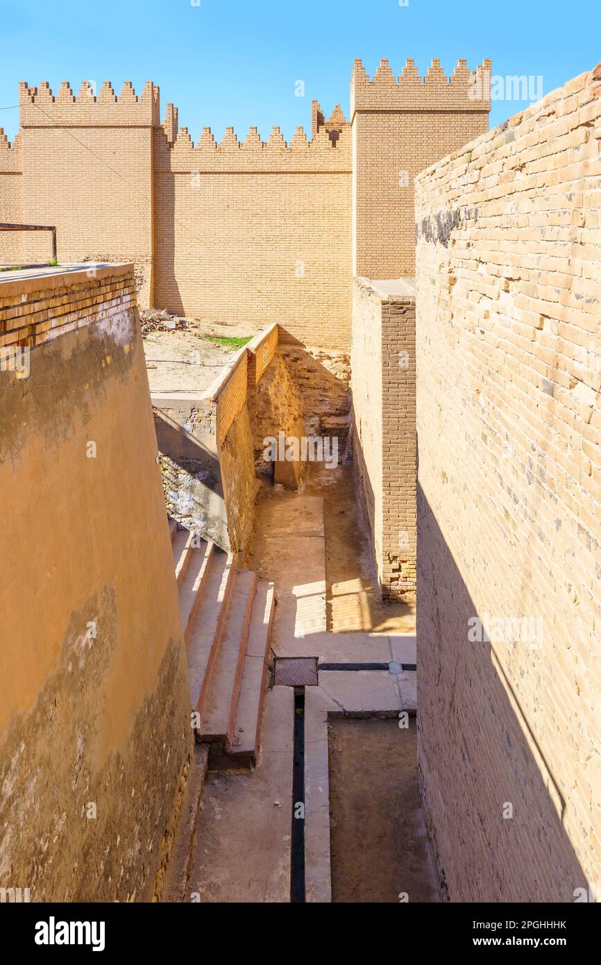 Portrait View inside Babylon City Passages, which is believed to be ...
