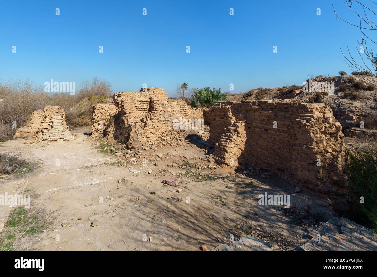 Wide View of Babylon Ruins, with Some Walls and Bricks Remaining Stock ...