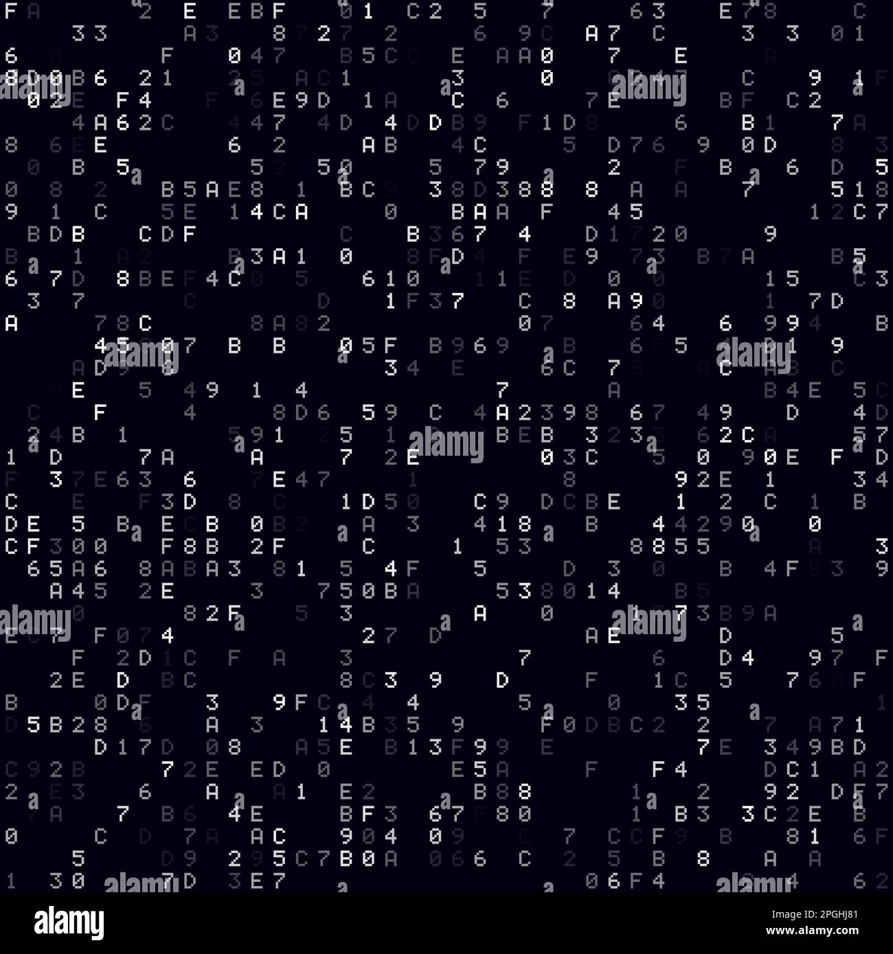 Abstract Technology Background. White sparse hexadecimal background ...