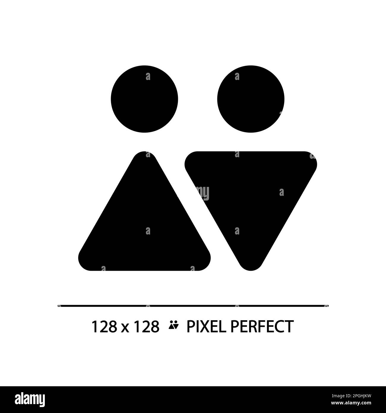 WC sign pixel perfect black glyph icon Stock Vector Image & Art - Alamy