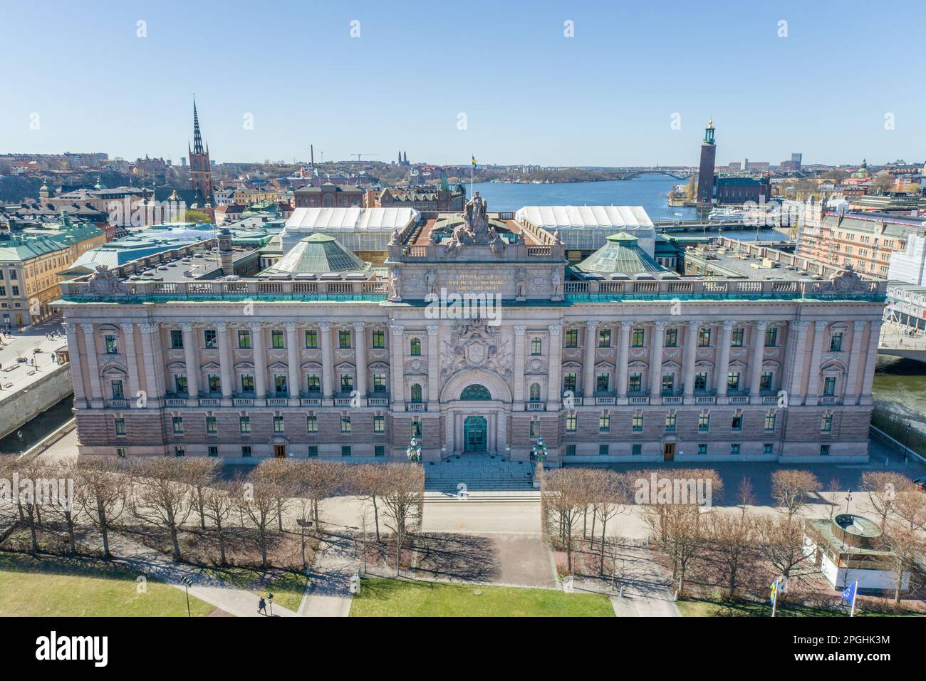 Parliament House Riksdagshuset in Stockholm, Sweden. Riksdag - Building of the Swedish ...