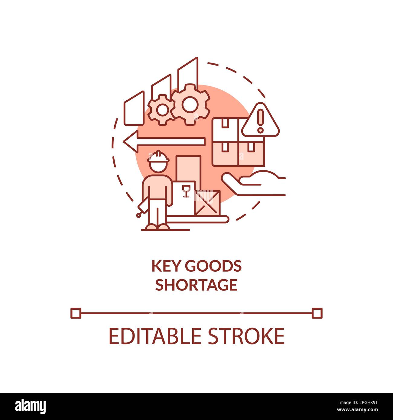 Key goods shortage red concept icon Stock Vector Image & Art - Alamy