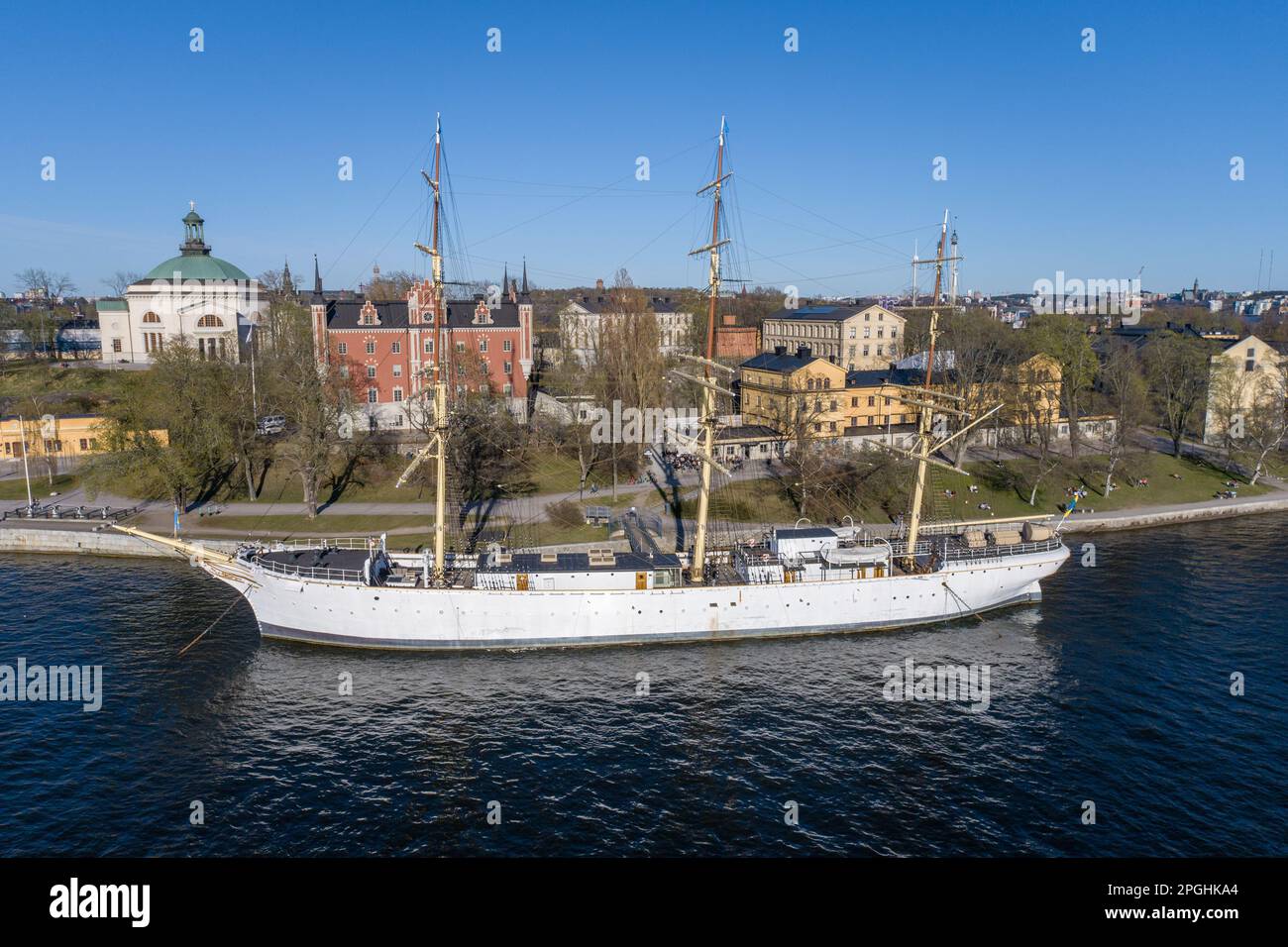 Af Chapman and Admiralty House. Full-rigged Steel Ship Moored on the ...