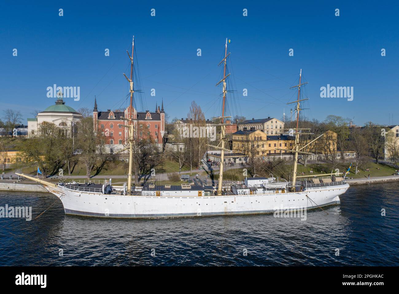 Af Chapman and Admiralty House. Full-rigged Steel Ship Moored on the ...