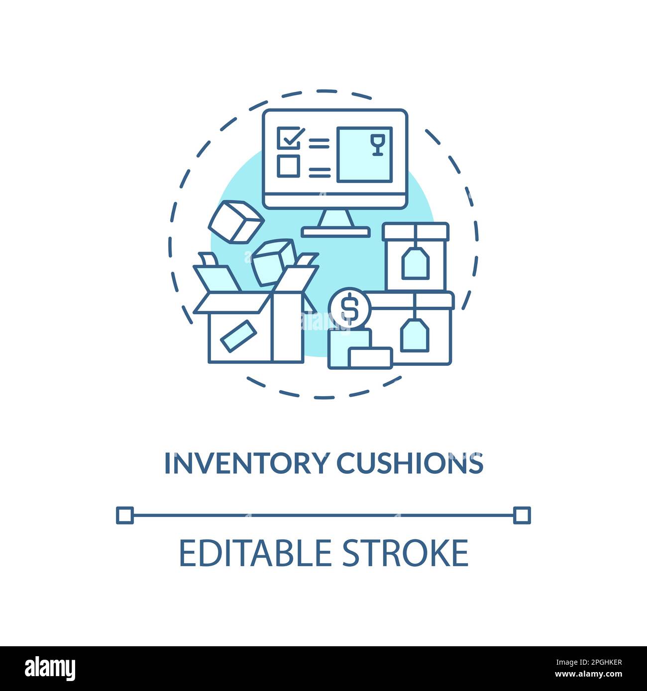 Inventory cushions turquoise concept icon Stock Vector Image & Art - Alamy