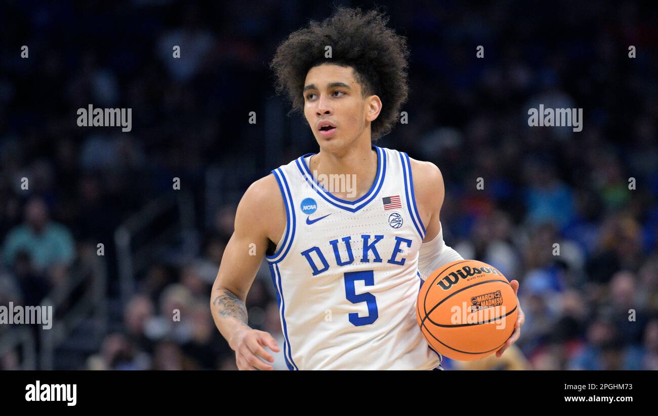 Duke guard Tyrese Proctor (5) during the second half of a first-round ...