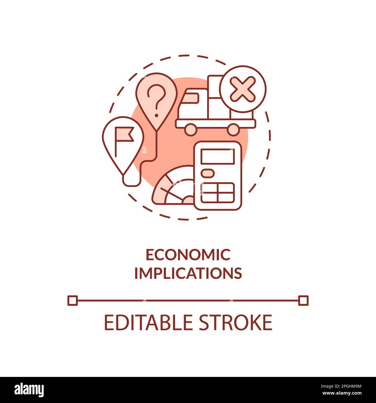 Economic implications terracotta concept icon Stock Vector Image & Art - Alamy