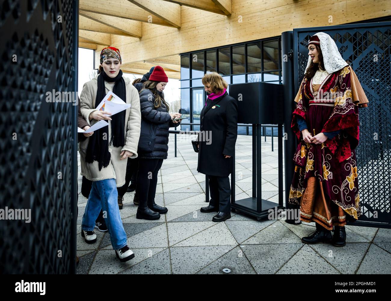LISSE - Visitors in Keukenhof. The flower exhibition has opened its ...