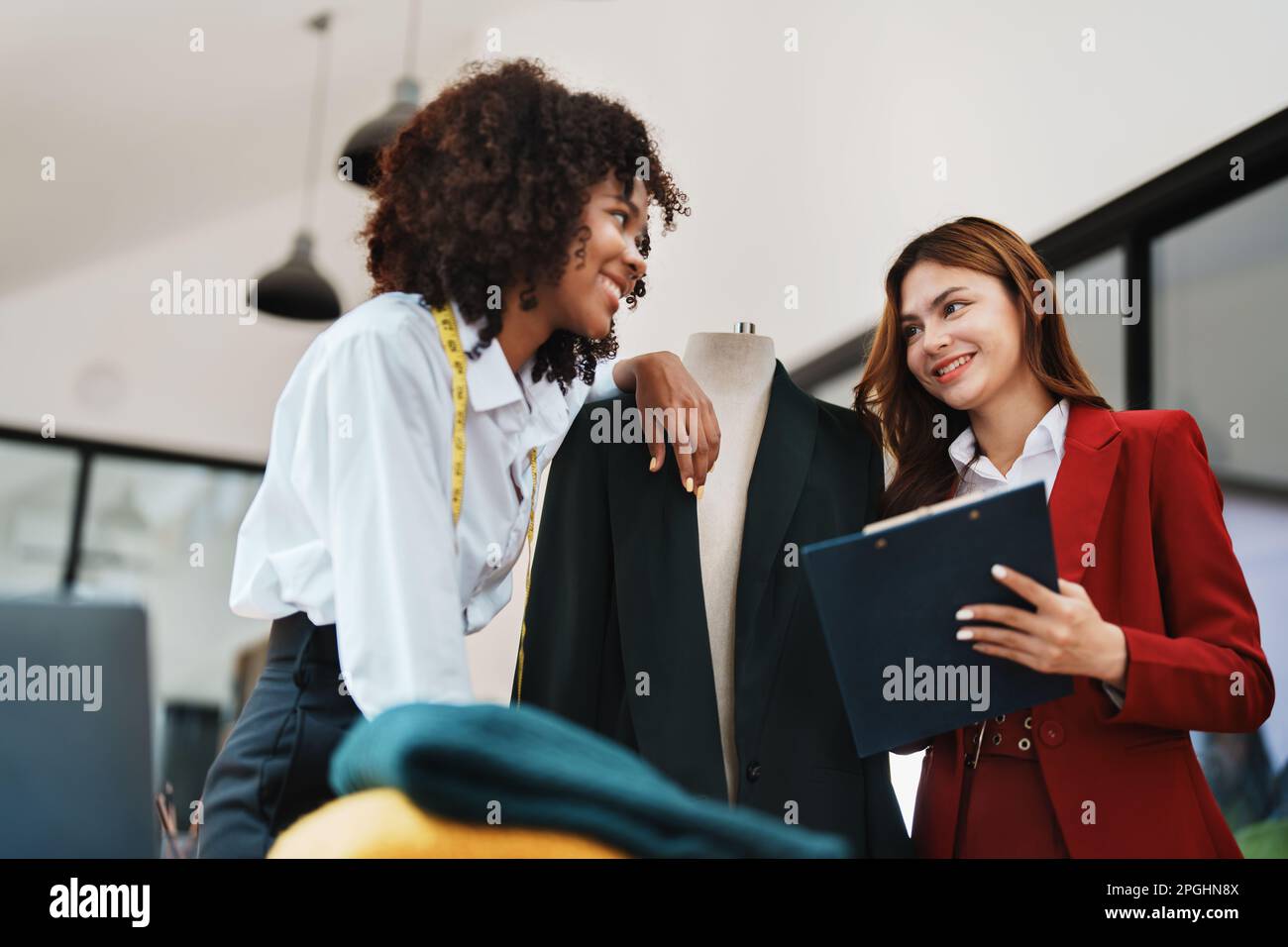 Multi ethnic young teen african american and asian woman fashion ...