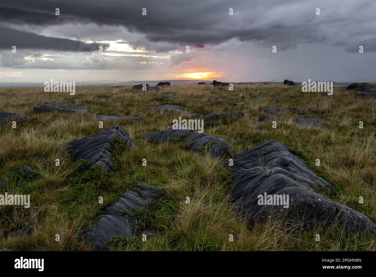 Black stone edge is a rock outcrop above Littleborough Rochdale Stock ...