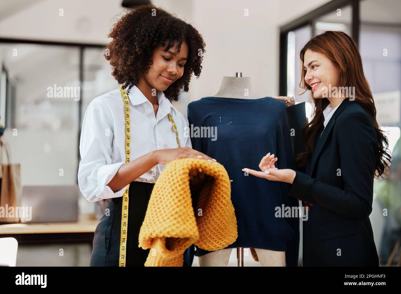 Multi ethnic young teen african american and asian woman fashion ...