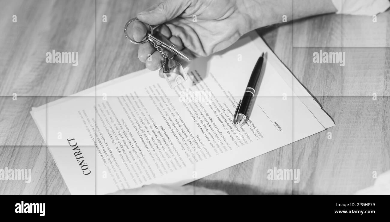 Real estate signature Black and White Stock Photos & Images - Alamy