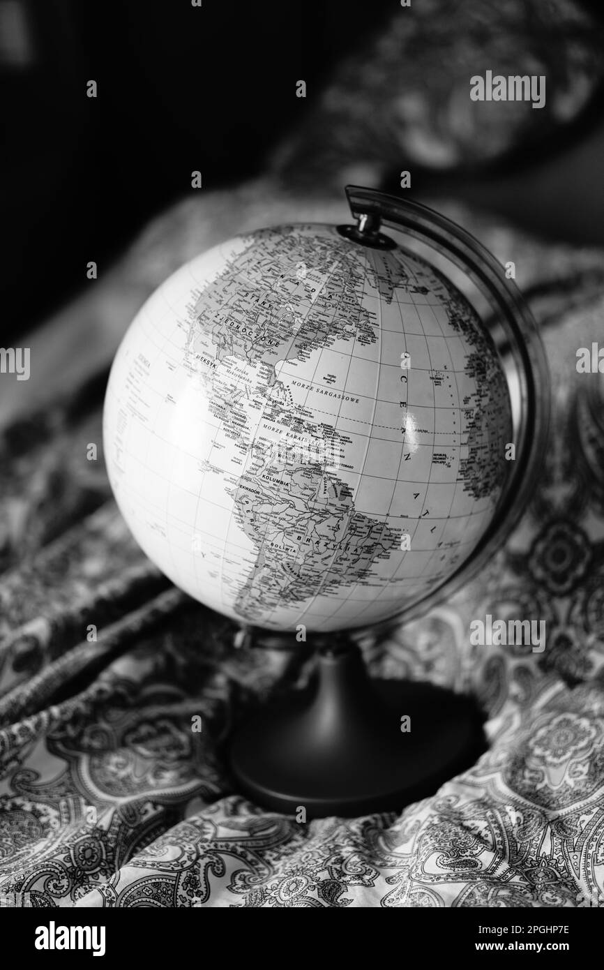 World map grayscale Black and White Stock Photos & Images - Alamy