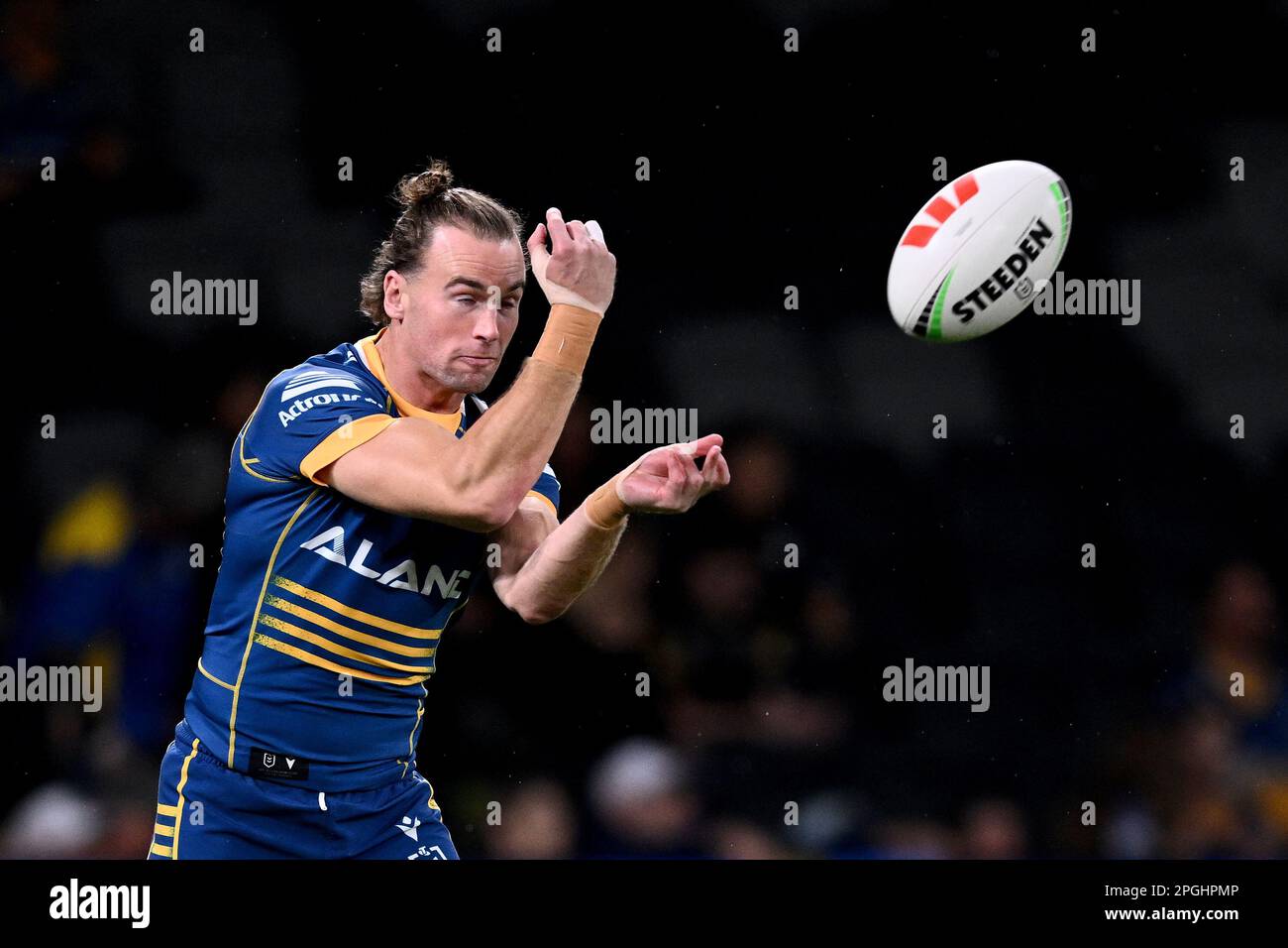 Clint Gutherson of the Eels during the warm up ahead of the Round 4 NRL ...