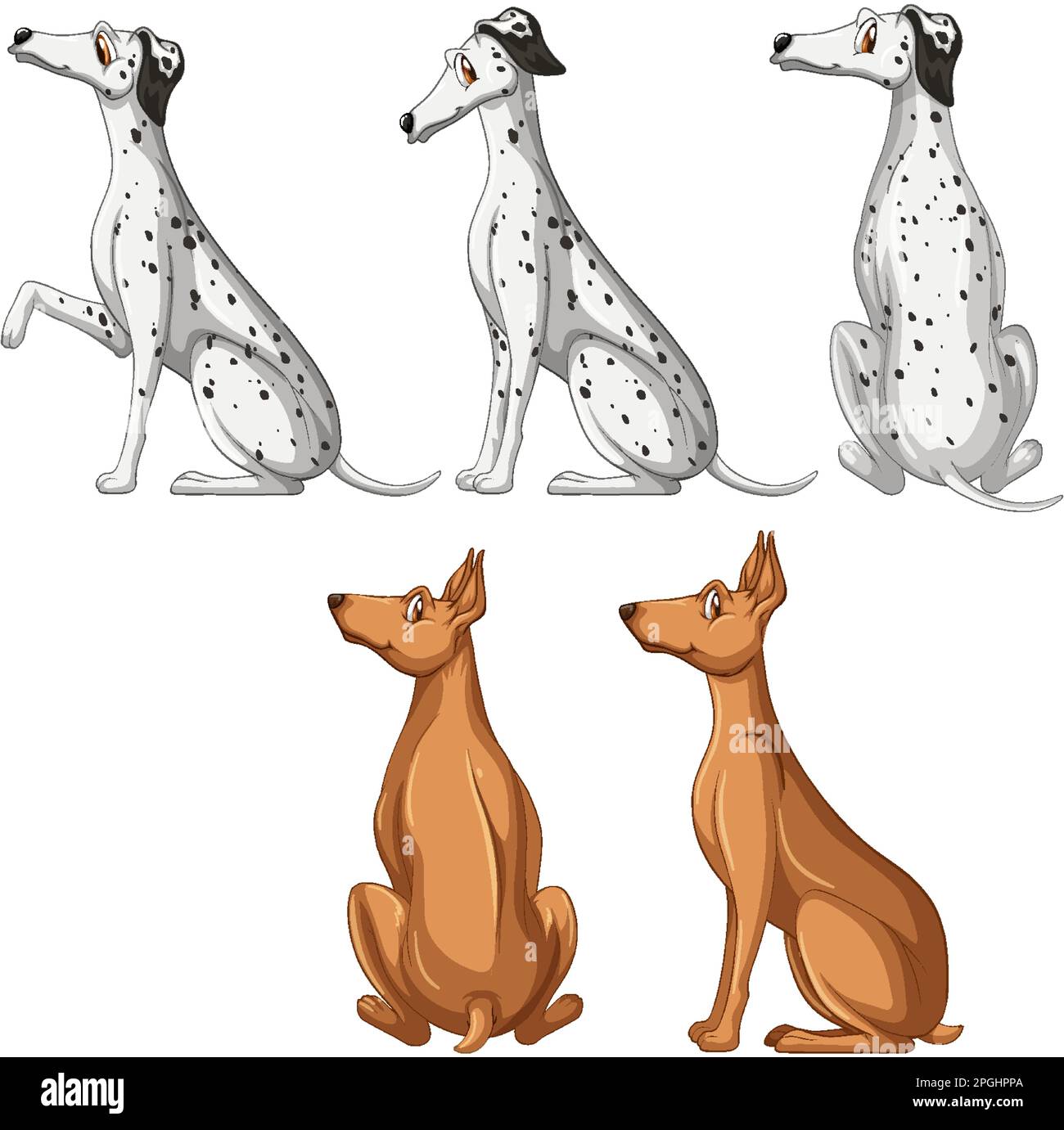 Set of cute dog cartoon illustration Stock Vector Image & Art - Alamy