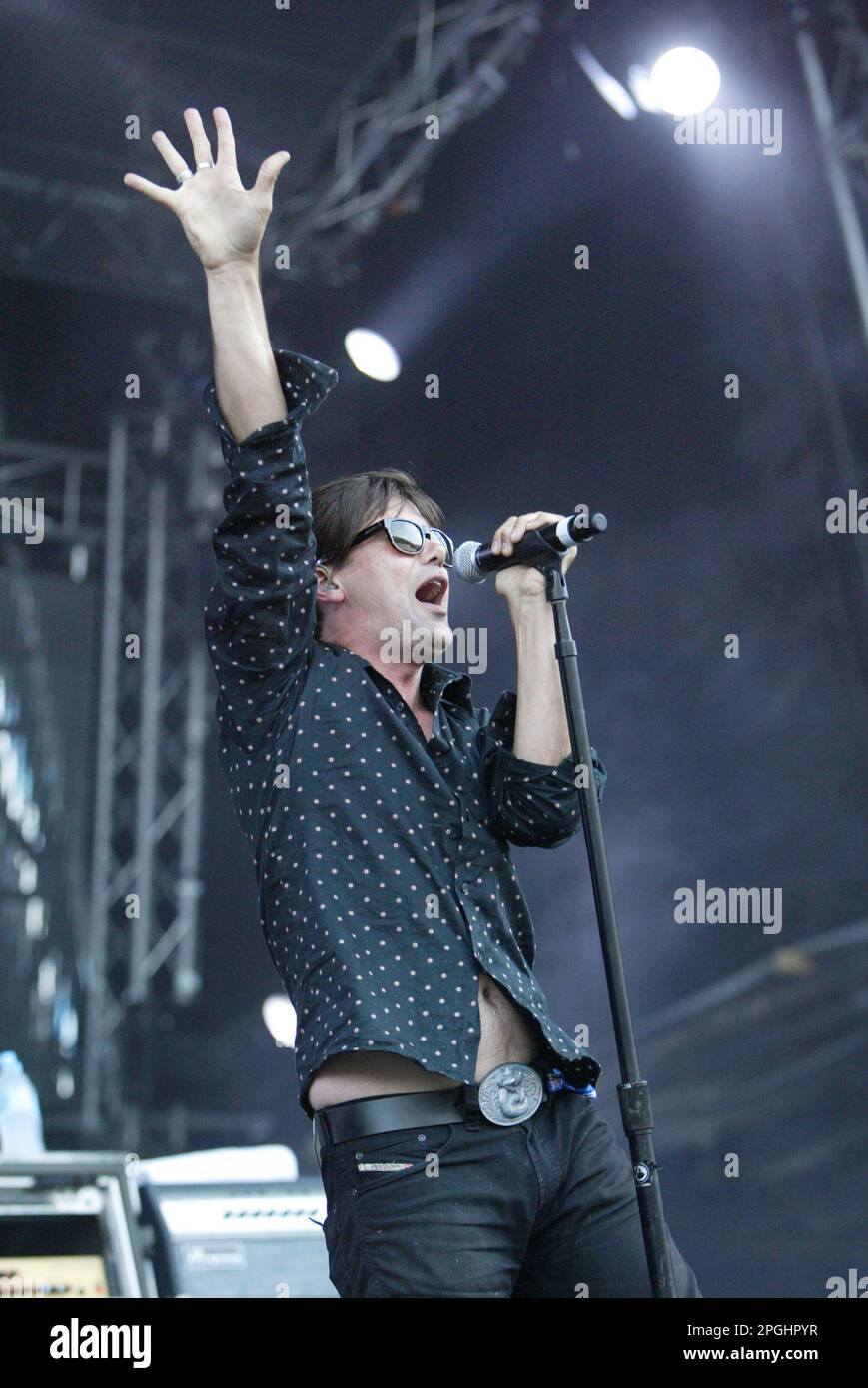 Phil Jamieson Grinspoon performing live in concert at ANZ Stadium as ...