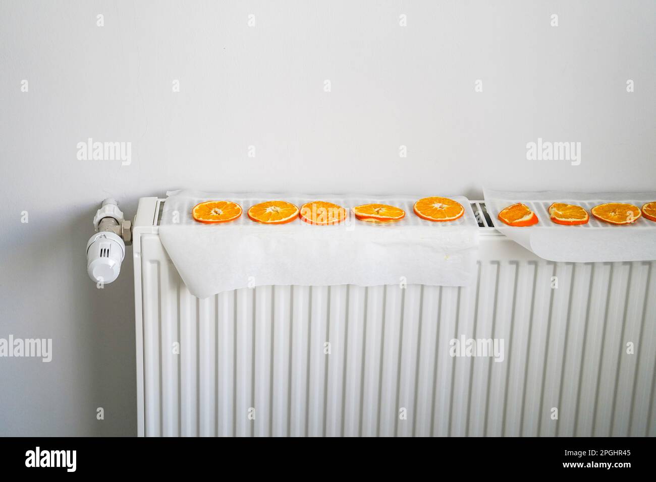 The idea of drying an orange citrus slice on the heater core radiator ...