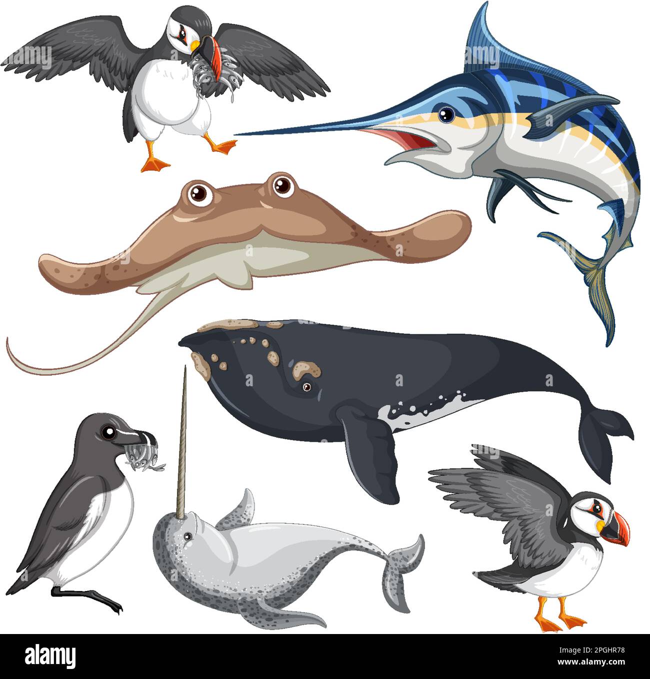 Set of animal cartoon illustration Stock Vector Image & Art - Alamy