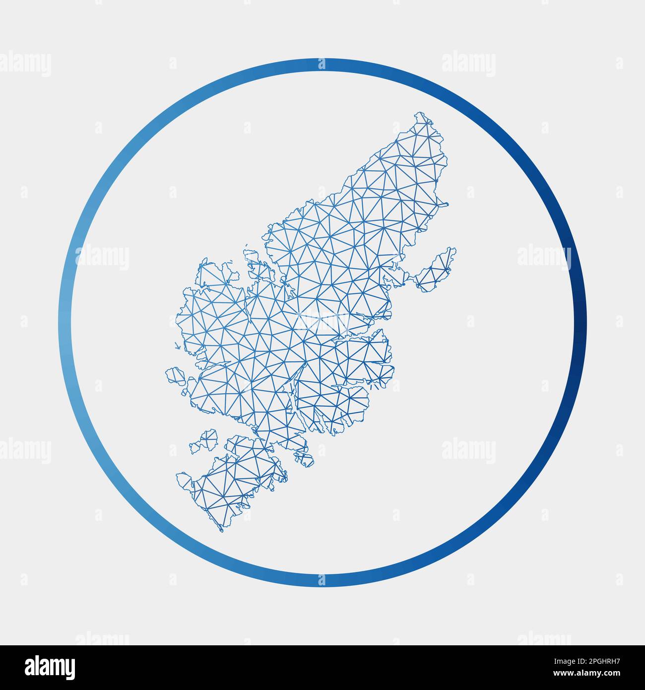 Lewis and Harris icon. Network map of the island. Round Lewis and ...