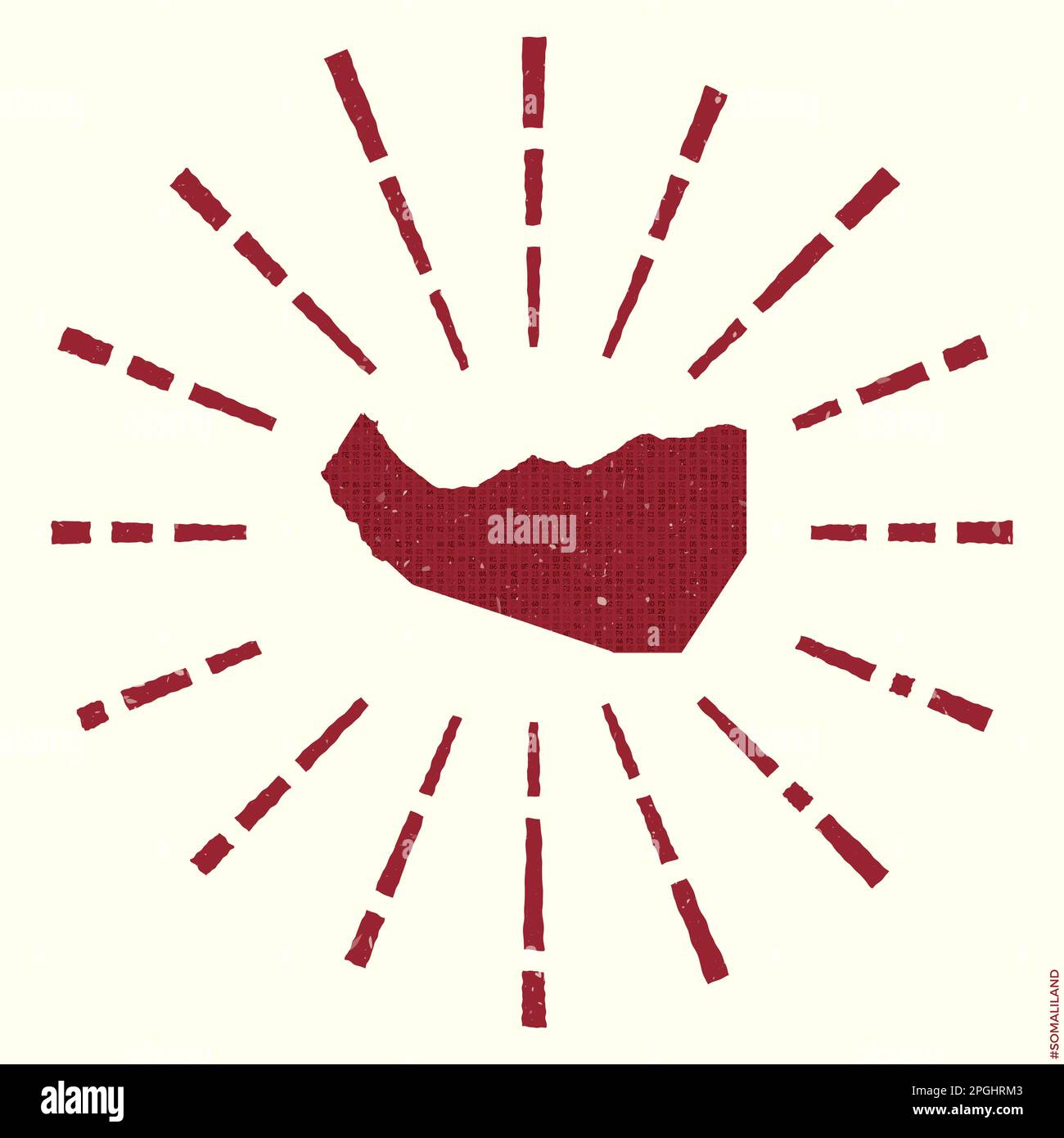 Somaliland Logo. Grunge sunburst poster with map of the country. Shape ...