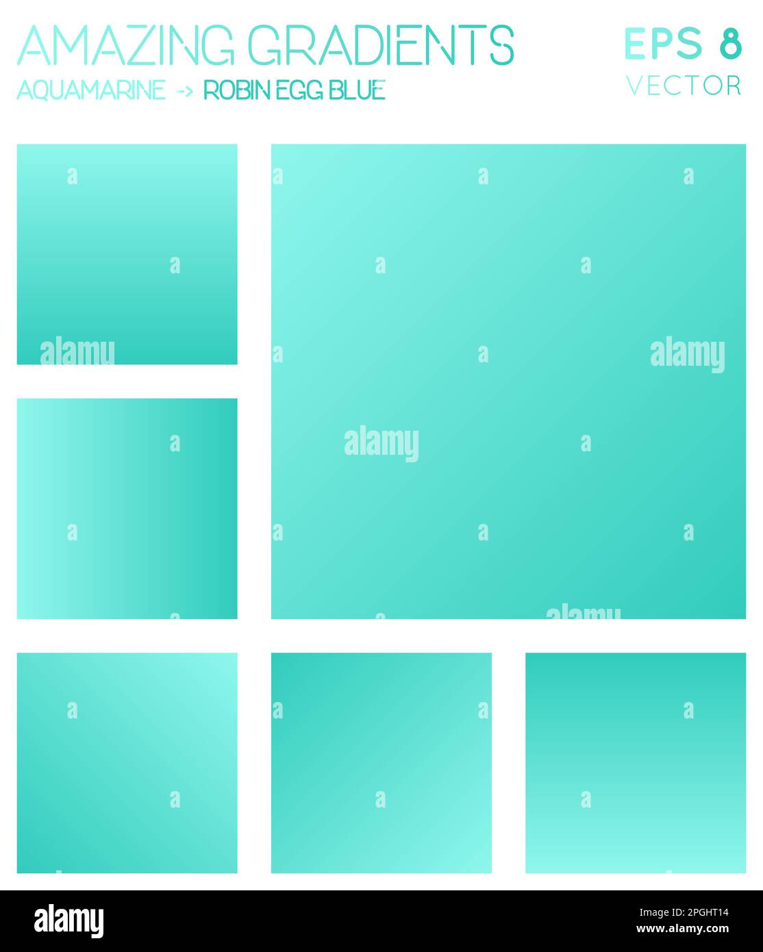 Colorful gradients in aquamarine, robin egg blue color tones. Adorable ...
