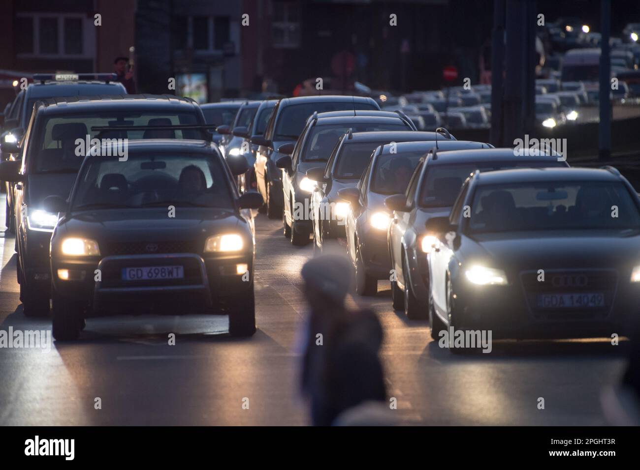 Traffic jam in Gdansk, Poland © Wojciech Strozyk / Alamy Stock Photo ...