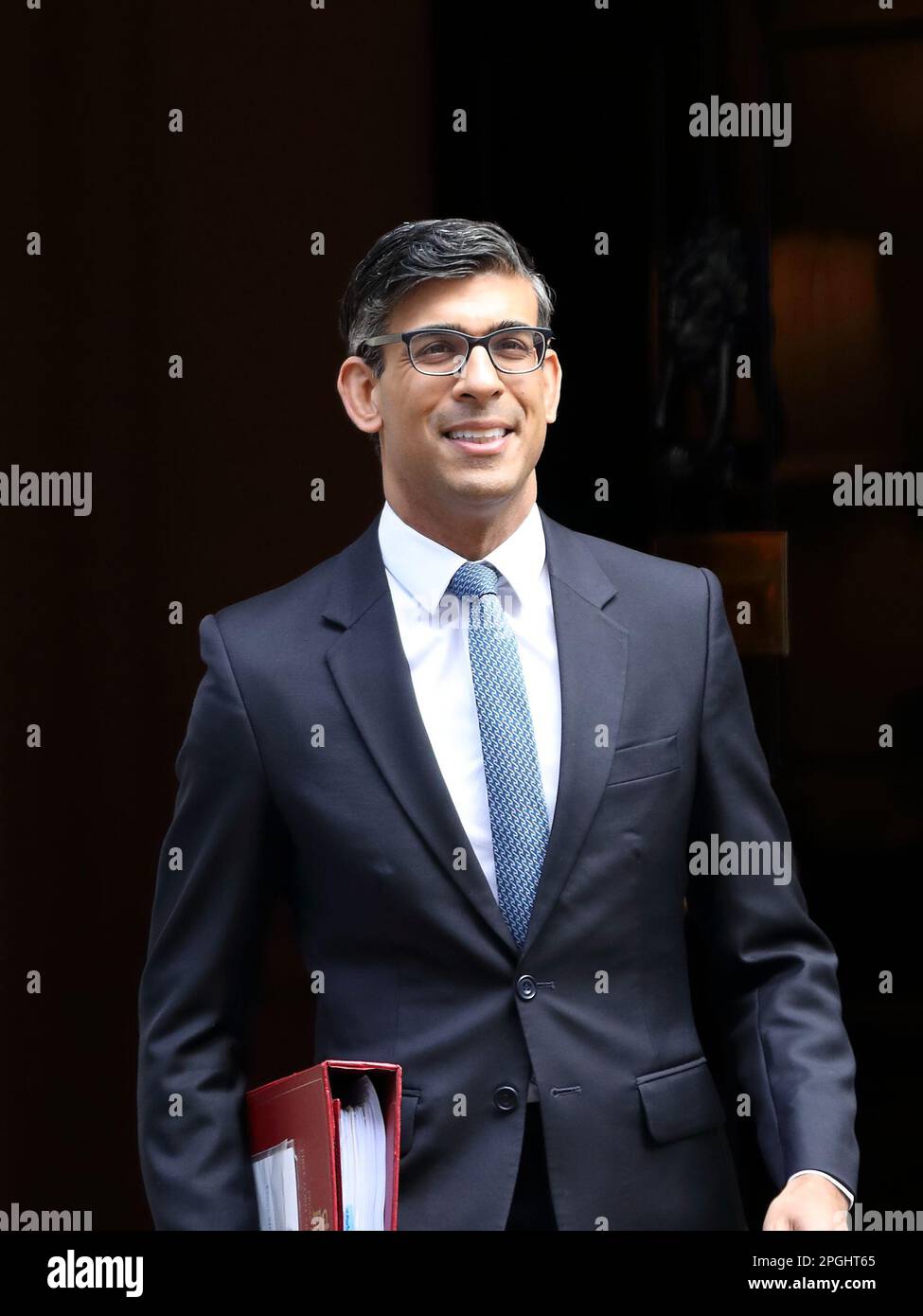 London, UK, 22nd March 2023, British Prime Minister Rishi Sunak leaves No 10 Downing Street to ...
