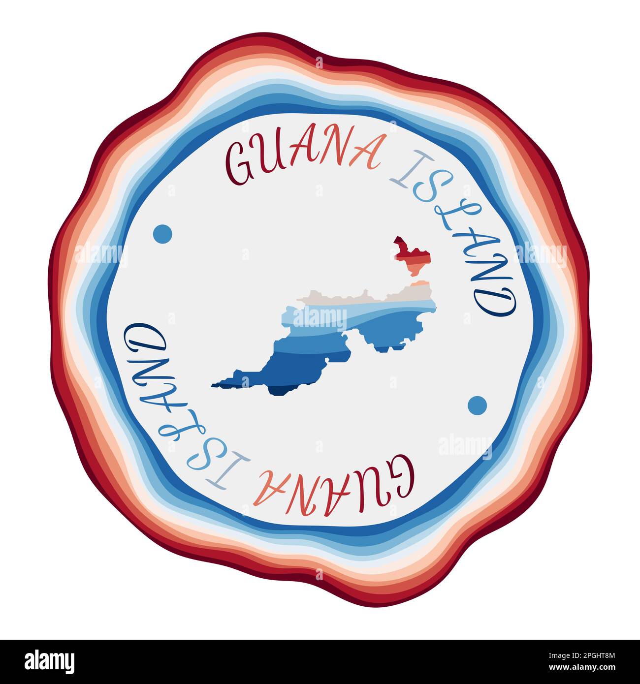 Guana island badge hi-res stock photography and images - Alamy
