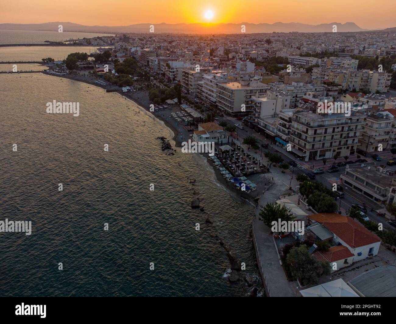 Aerial view kalamata, messinia greece Stock Photo - Alamy