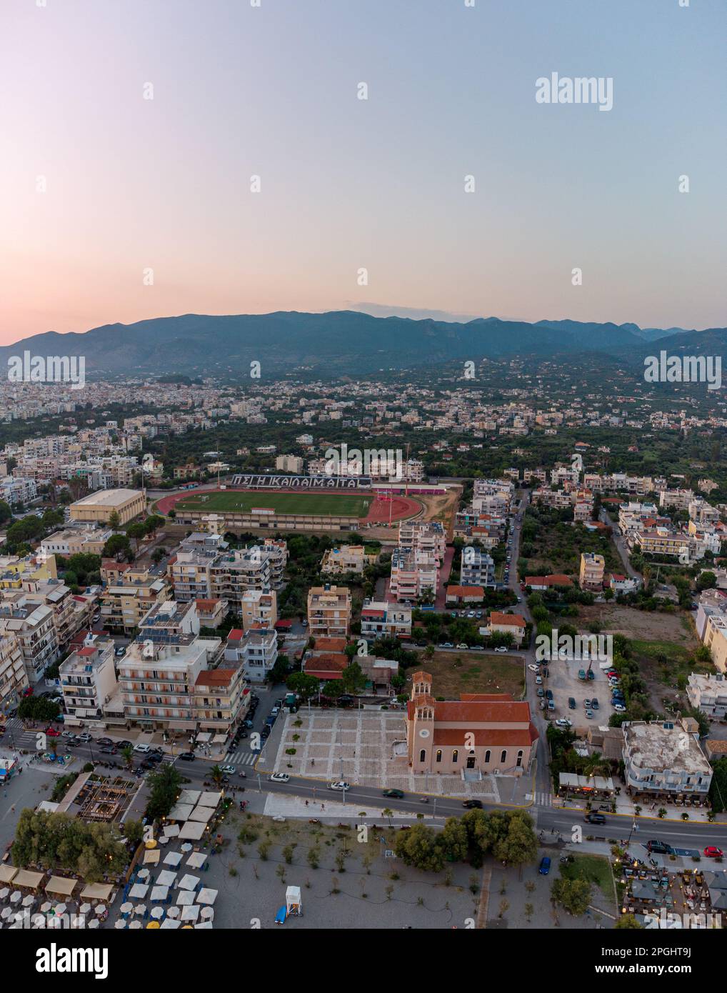 Aerial view kalamata, messinia greece Stock Photo - Alamy