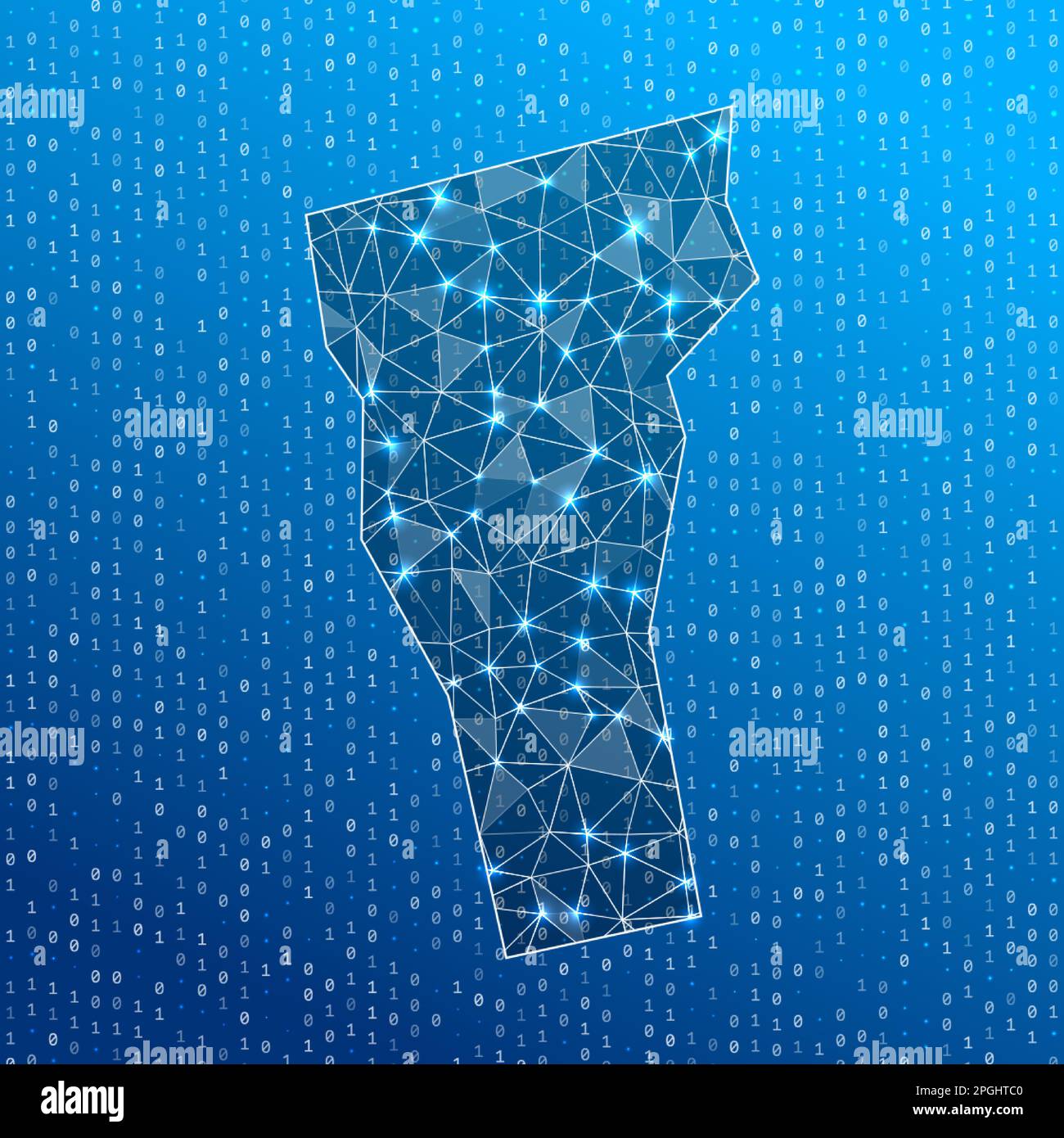 Network map of Vermont. US state digital connections map. Technology ...