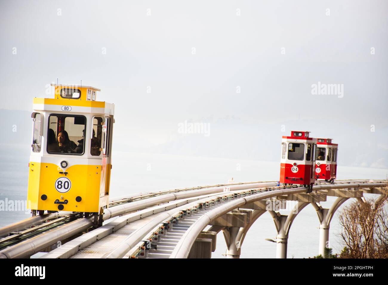 Korean people and foreign travelers sitting passengers journey on Sky ...