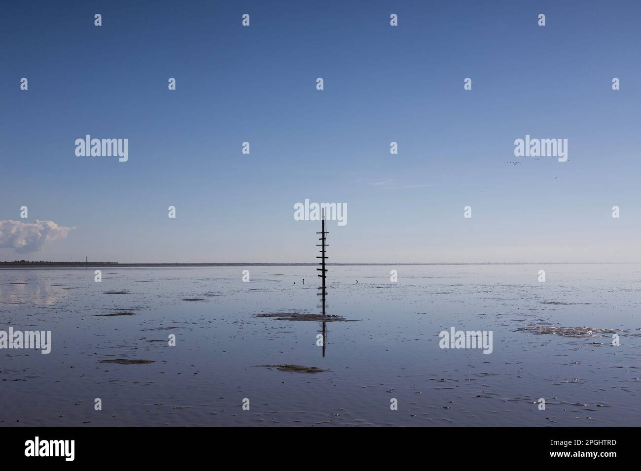 The Maypole, one of very few landmarks on the Broomway, one of the UK's ...