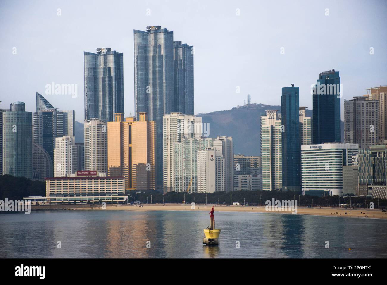 Landscape building downtown and cityscape Haeundae city and seascape ...