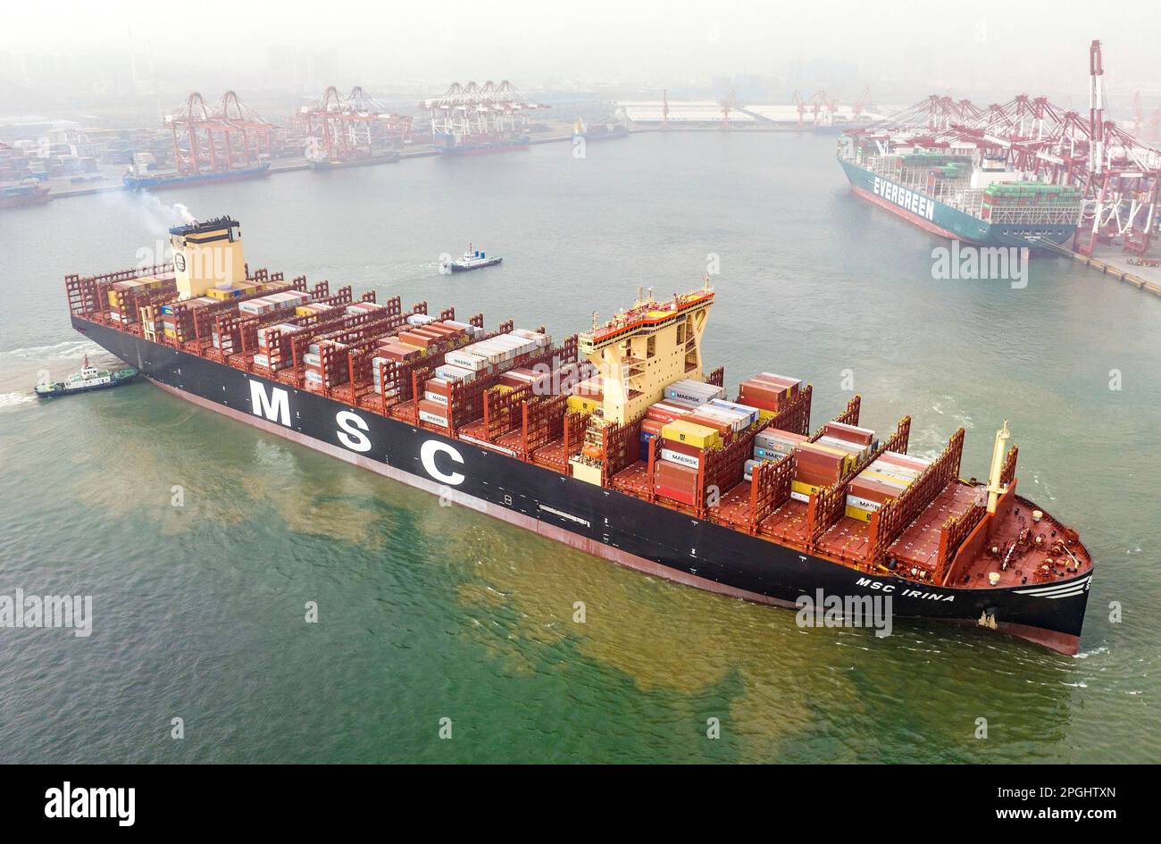 The 24,346-TEU MSC IRINA, the newly world's largest container ship ...