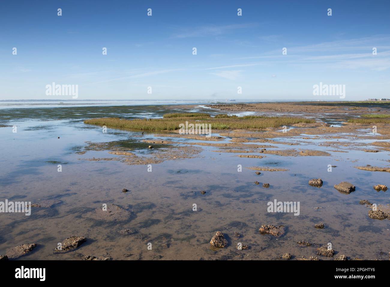 The start of the Broomway, by Wakering Stairs, off Foulness Island ...