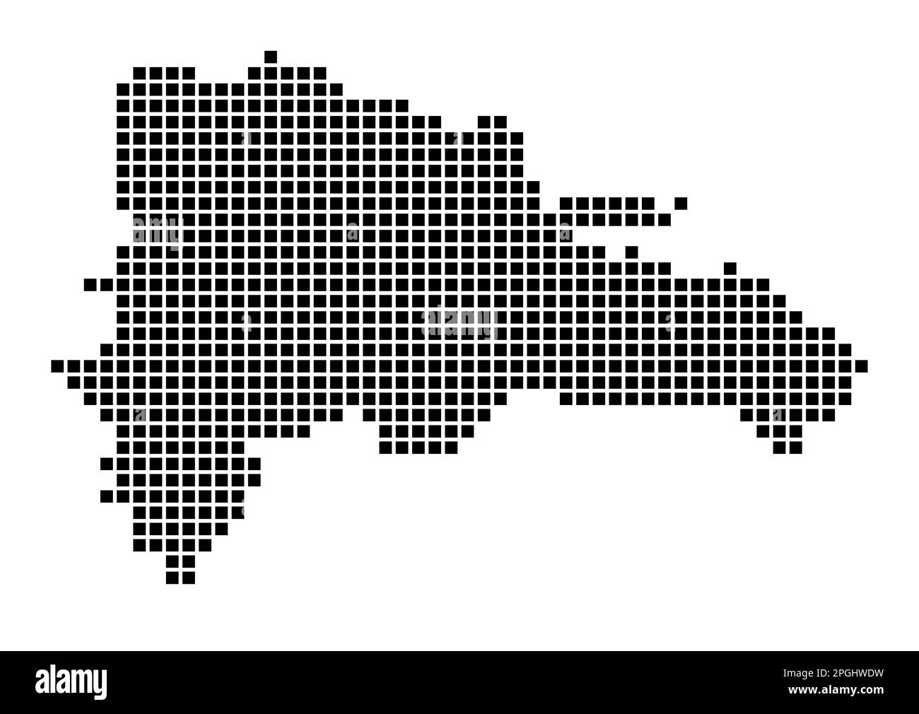 Dominican Republic map. Map of the Dominican Republic in dotted style. Borders of the country ...