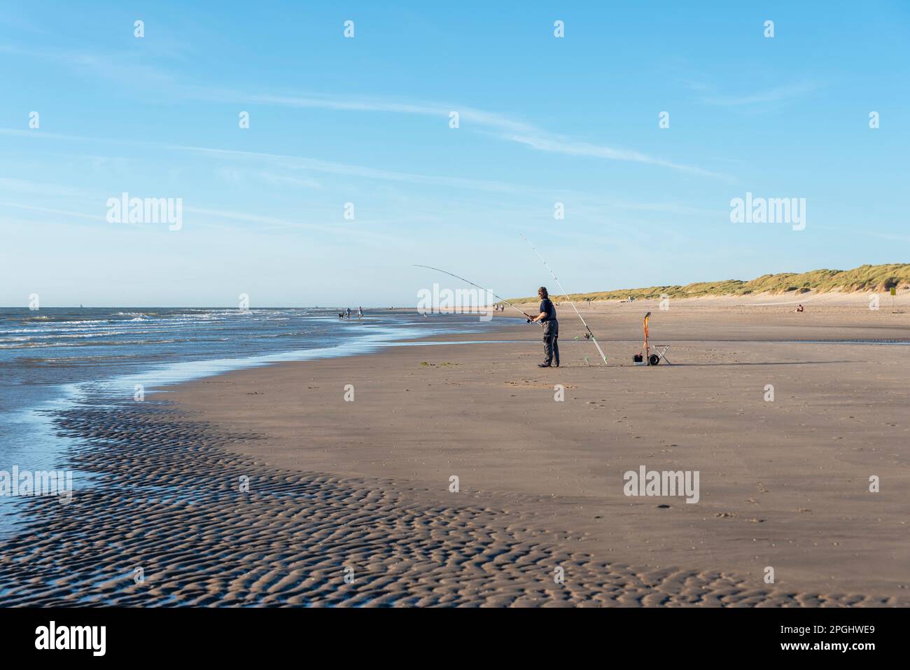 Beach of Camperduin, Schoorl, North Holland, Netherlands, Europe Stock ...