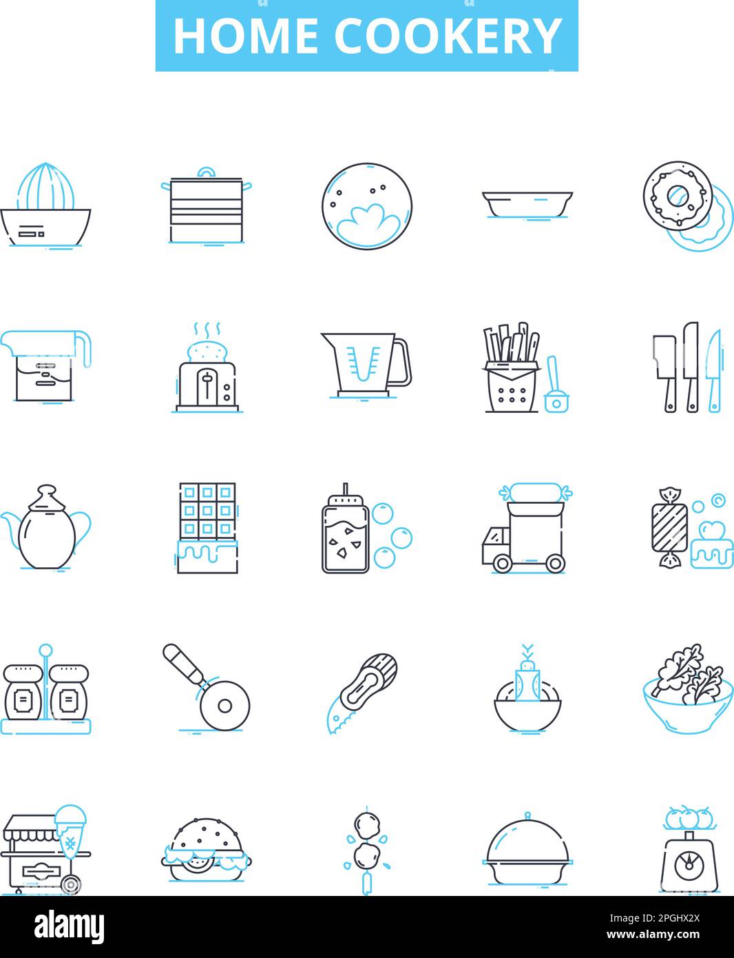 Home Cookery vector line icons set. Cooking, Home, Cuisine, Dishes ...