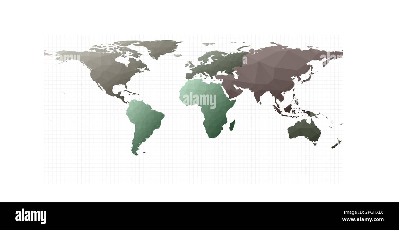 World map illustration. Equirectangular projection. Curious vector ...