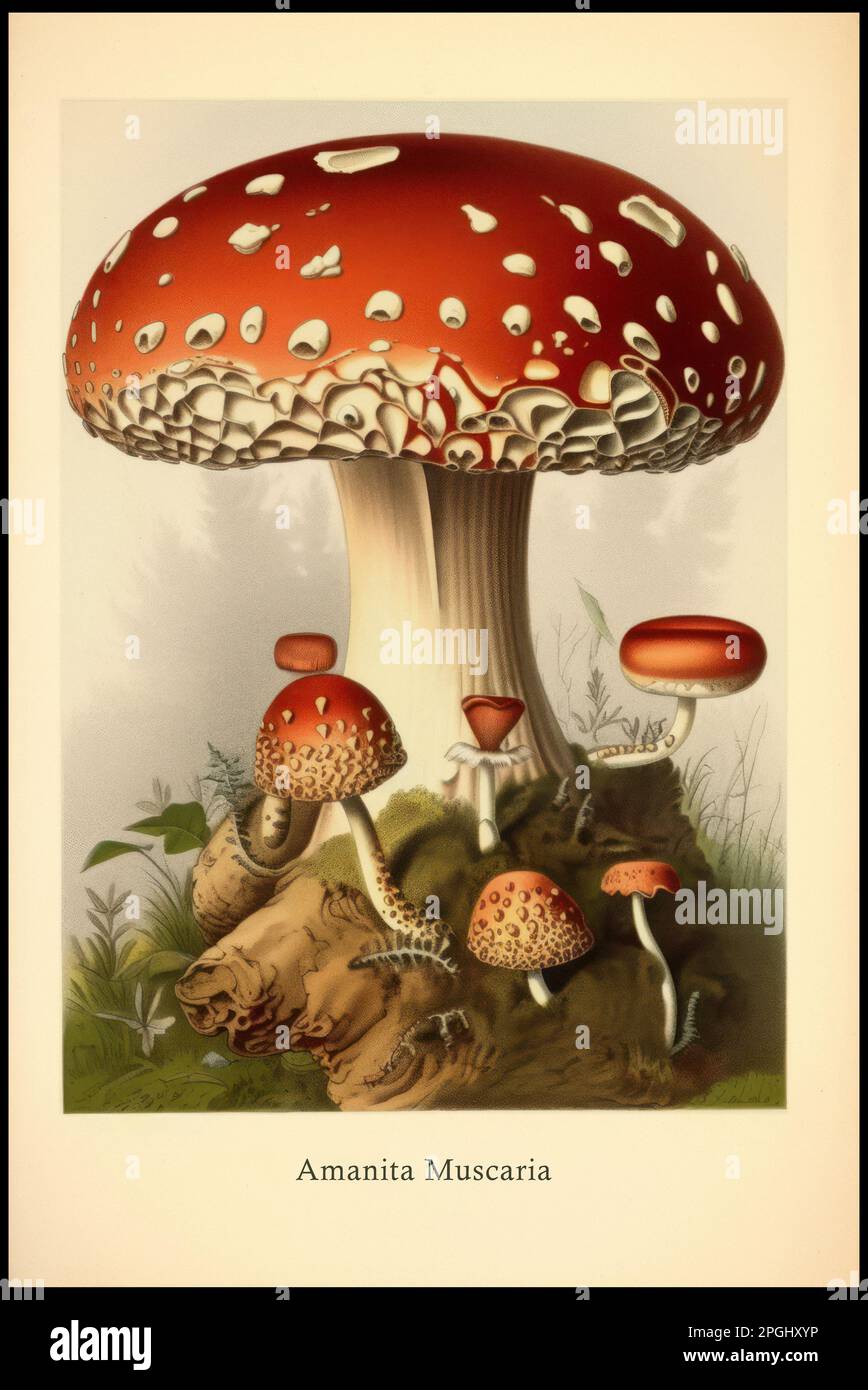 Botanical illustrations fungi hi-res stock photography and images - Alamy