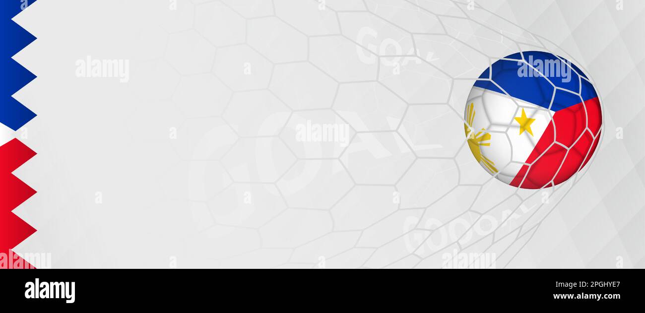 Banner design of a football ball with flag of Philippines in football ...