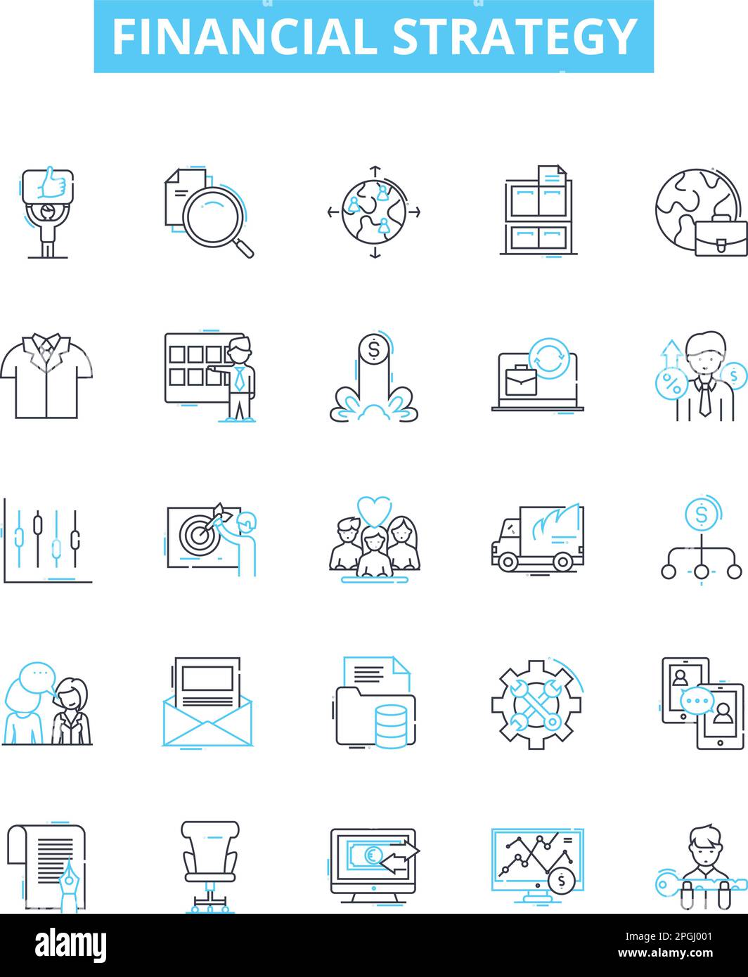 Financial strategy vector line icons set. Financial, Strategy ... Financial strategy vector line icons set. Financial, Strategy ...
