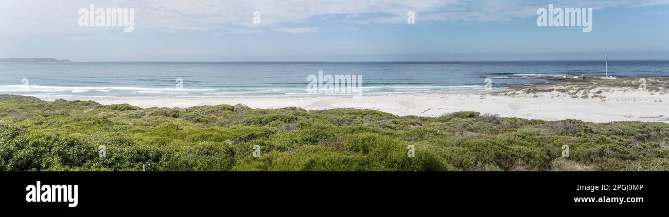 landscape with white sand beach at Witsand on Atlantic Ocean , shot in ...