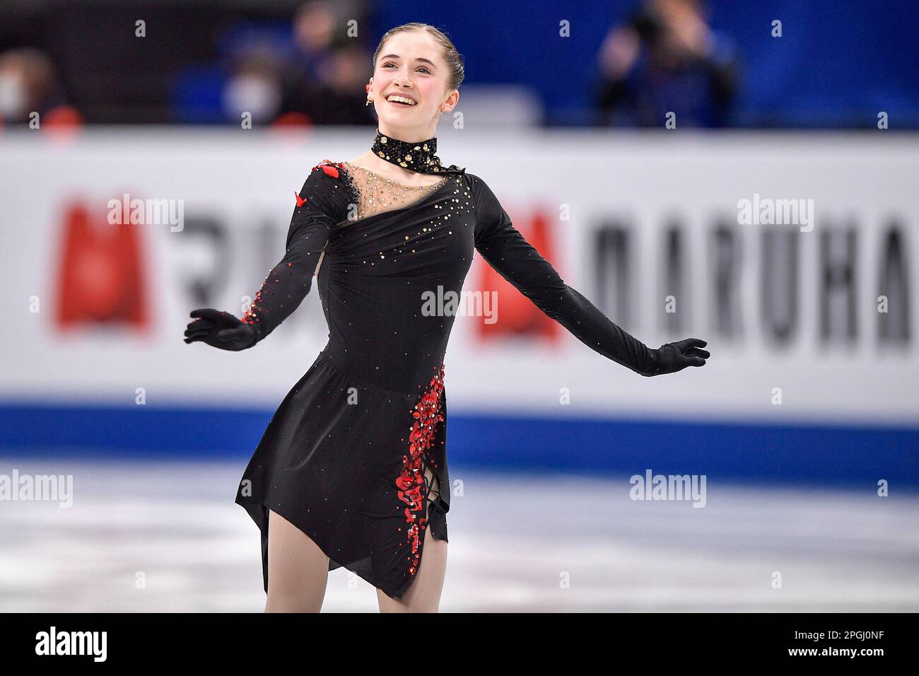 SAITAMA, JAPAN - MARCH 22: Isabeau Levito of the United States competes ...